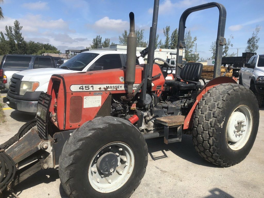 Massey Ferguson MF 451 4×4 Diesel Tractor W/ PTO Broom Street Sweeper ...