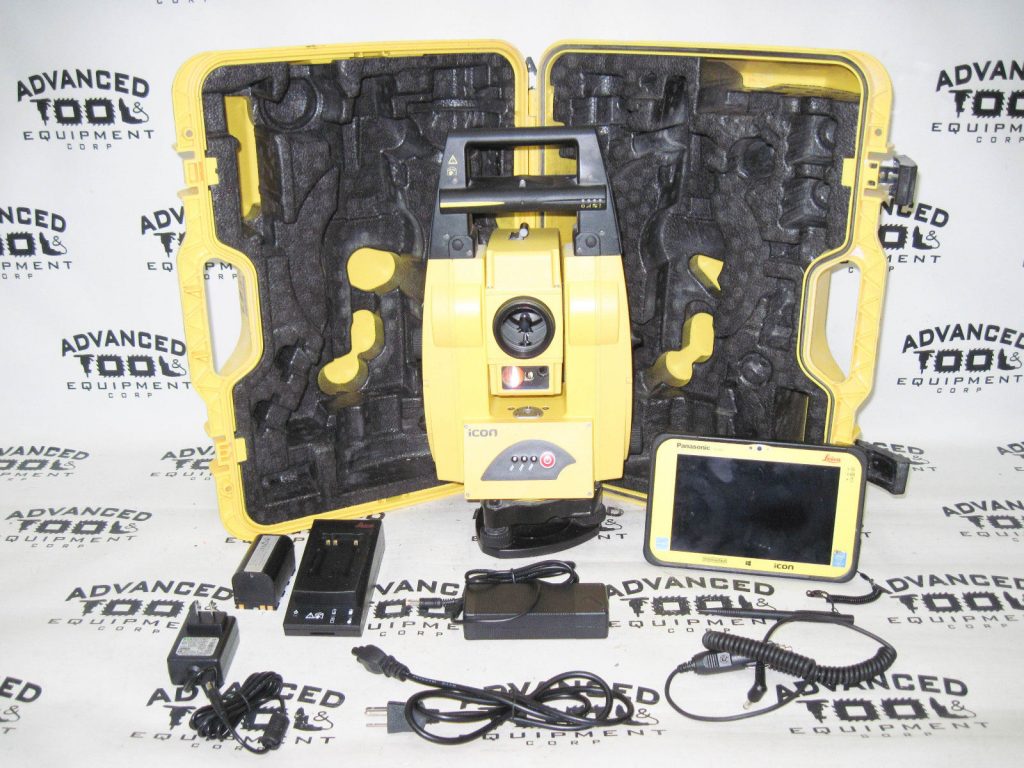 Leica iCON robot 50 Robotic Total Station iCR55 w/ Leica CC80 tablet ...