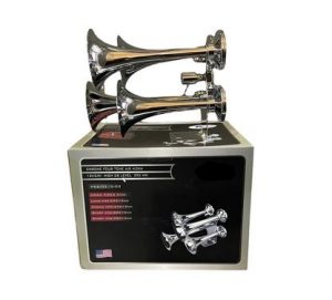 Chrome 4 Tone Trumpet Air Train Horn Semi Truck 12V / 24V – Advanced ...