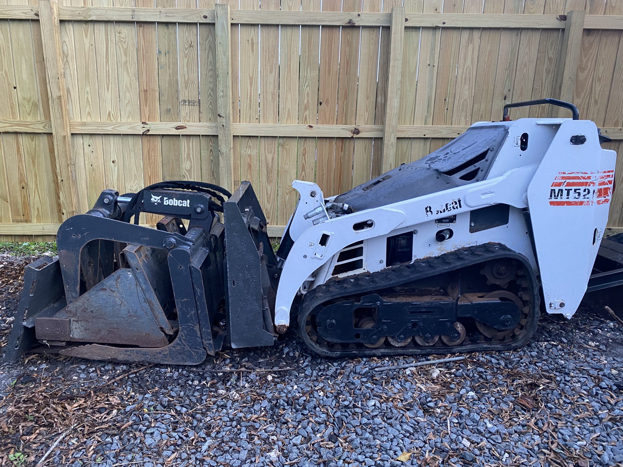 Bobcat MT52 Mini Skid Steer Track Loader w/ Grapple Bucket & Forks ...